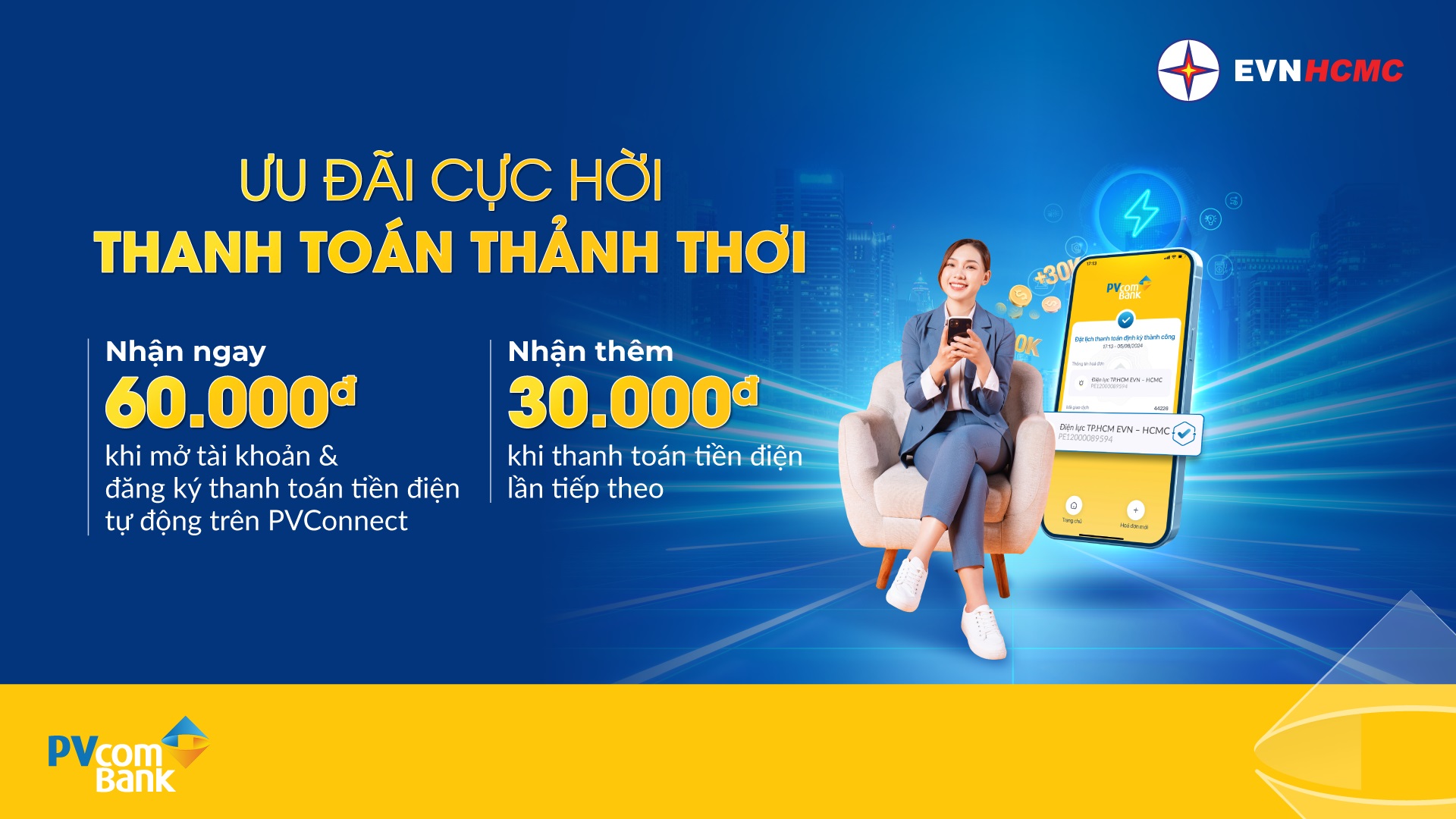 Nhiều ưu đãi hấp dẫn khi thanh toán tiền điện trên PVConnect | Tin ưu ...