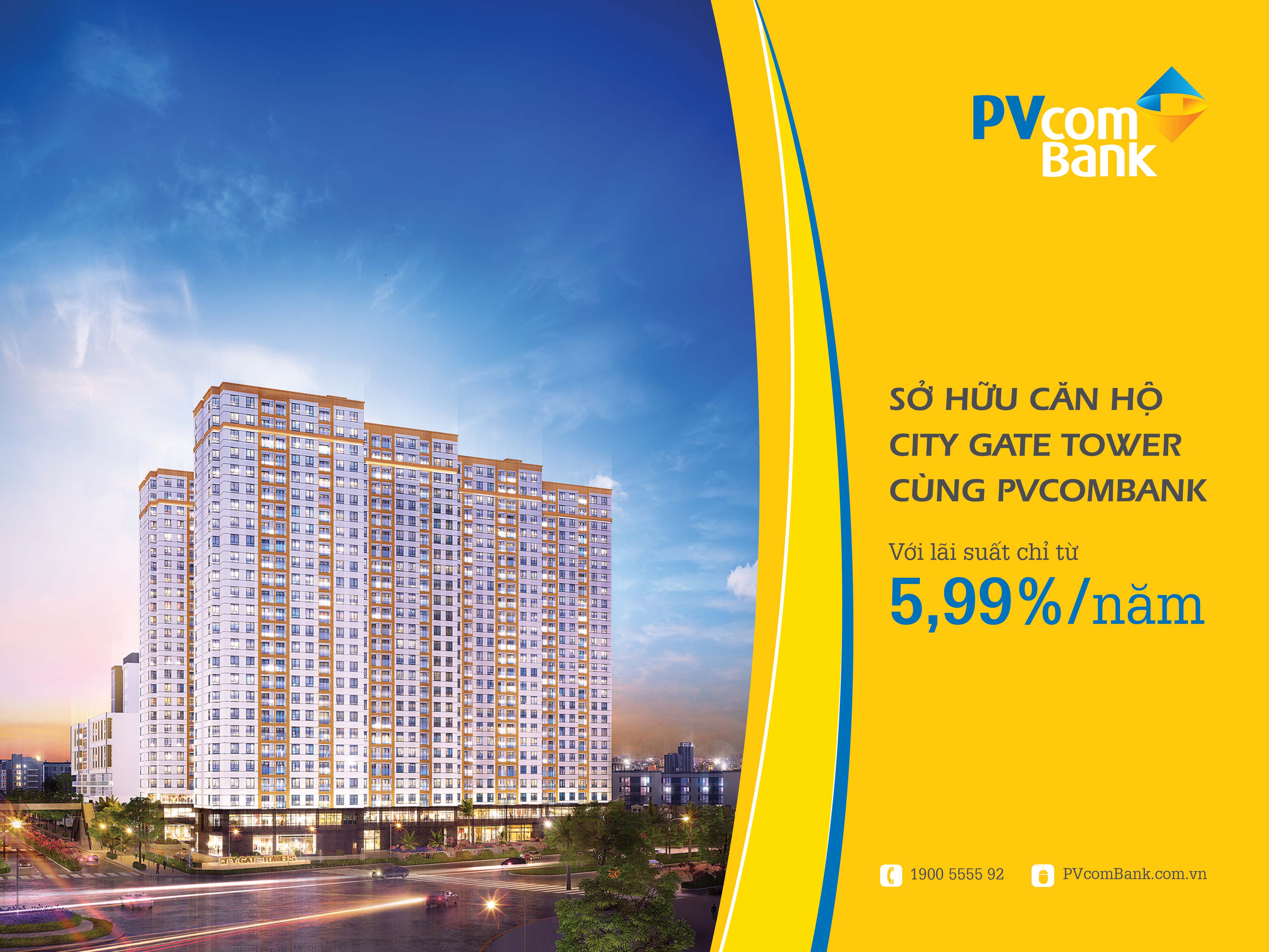 PVcomBank cho vay mua nhà với lãi suất 5,99%/năm tại Dự án City Gate ...